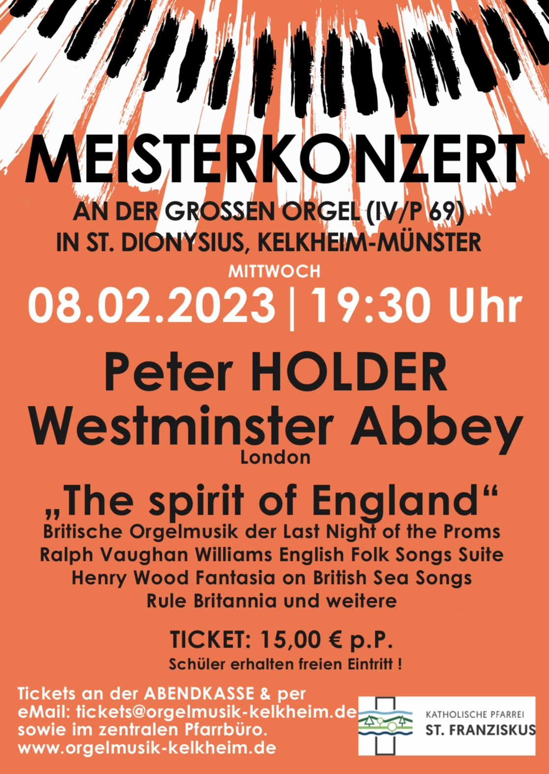 08.02.23 - 19:30 Uhr - MEISTERKONZERT - Peter HOLDER Westminster Abbey ...